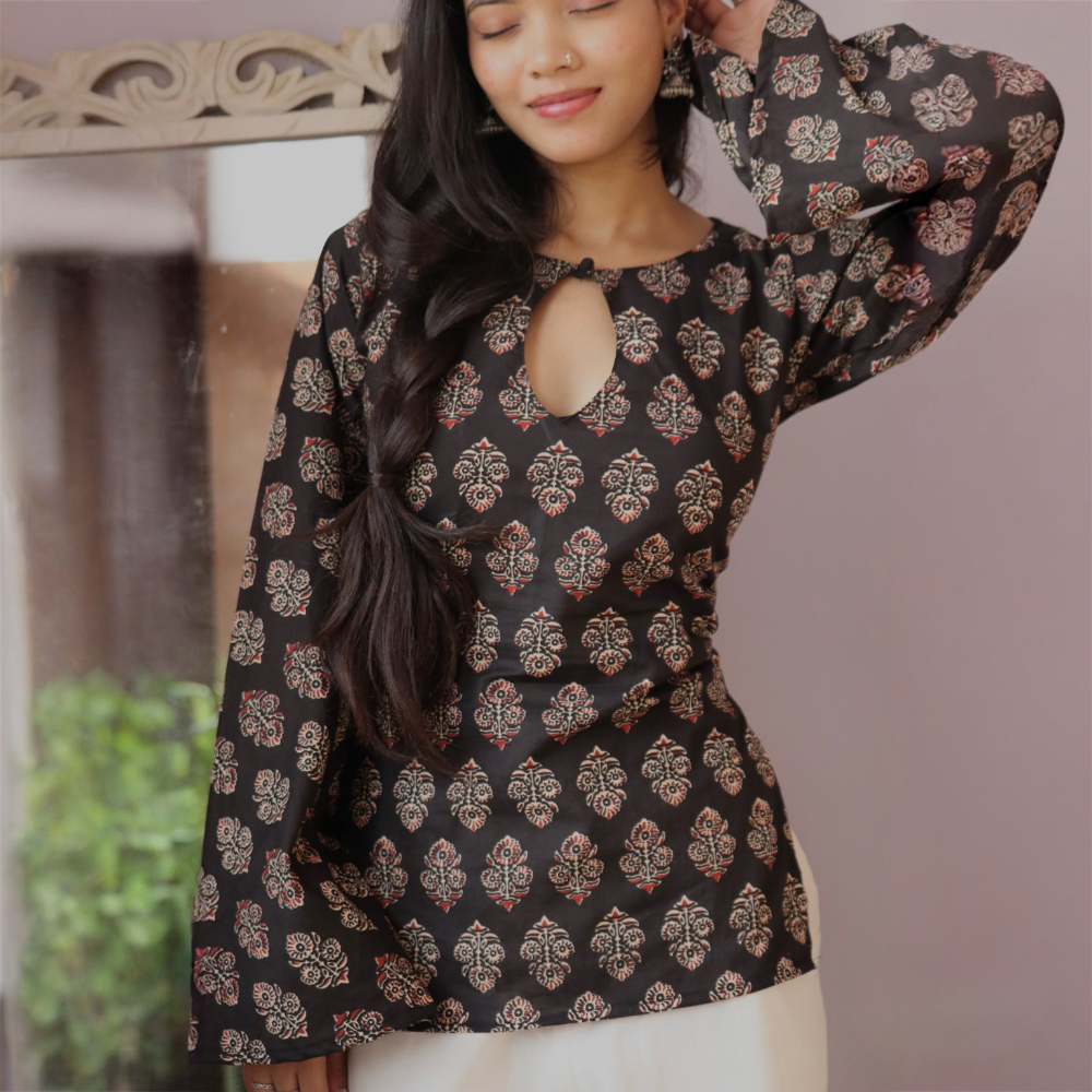 KYRA - Keyhole Neck Kurti – Fashion Capital